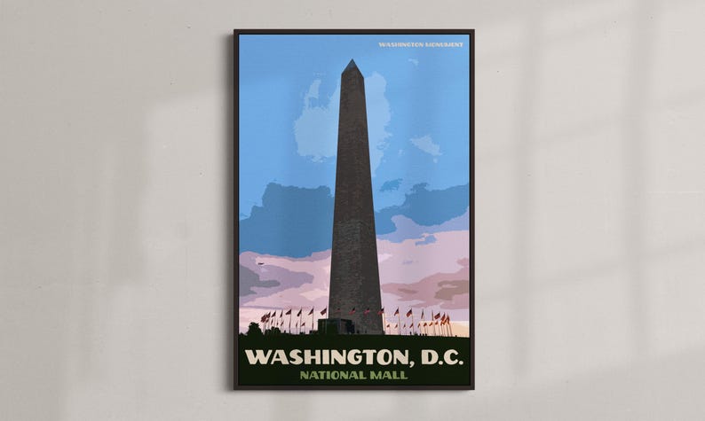 Iconic American Landmarks and Monuments - Set of 5 - Vintage Travel ...