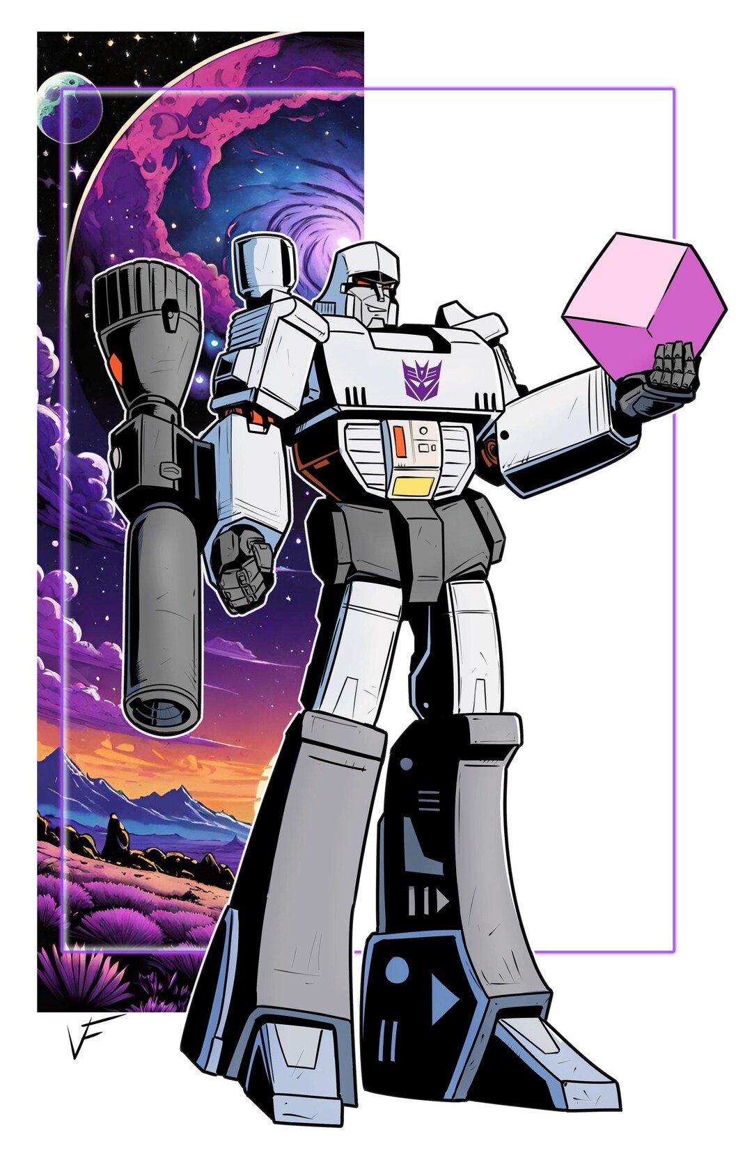 Digital Art Print - 80s Megatron - Etsy