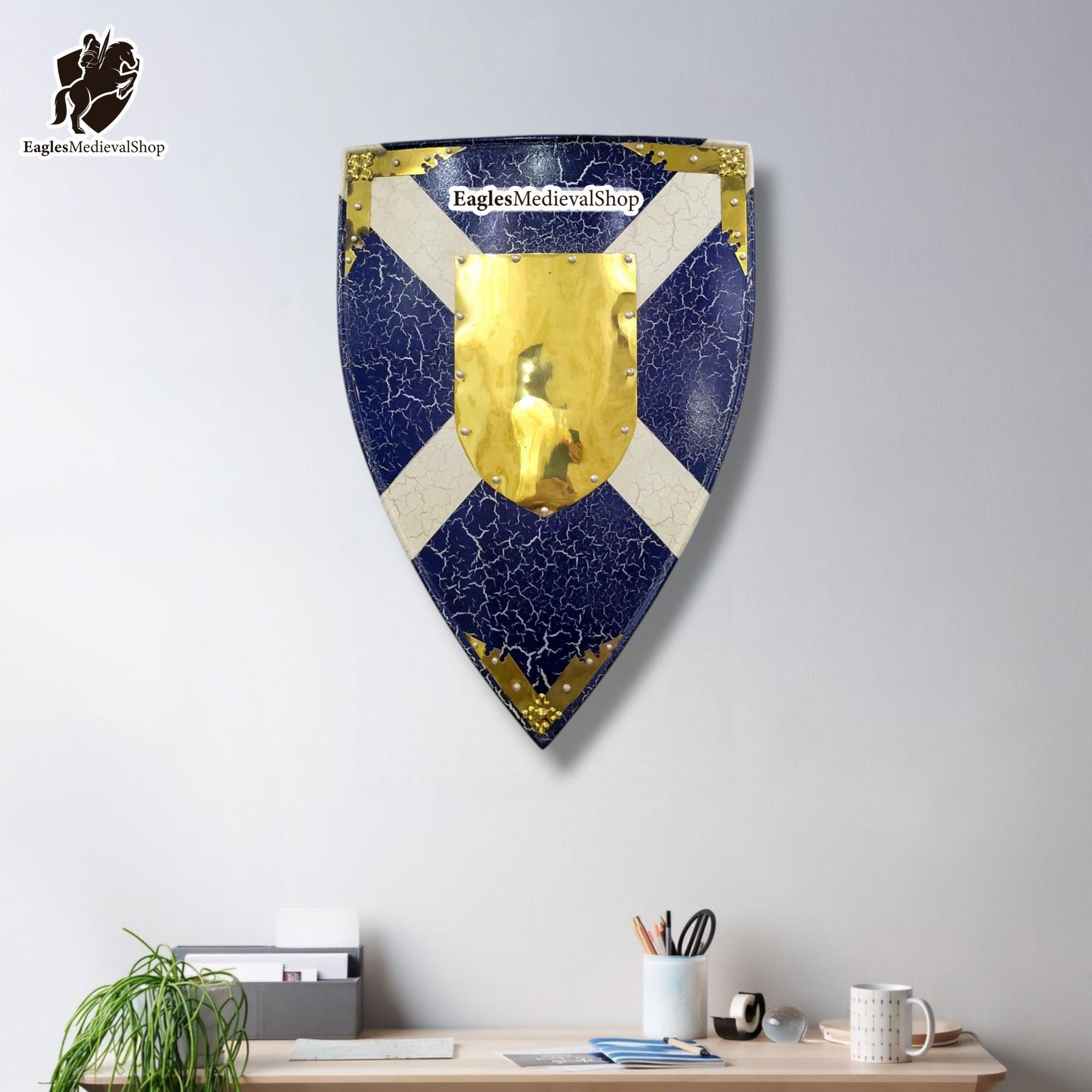 Medieval Crusader Battle Knight Warrior Shield | Scotland St Andrew's ...