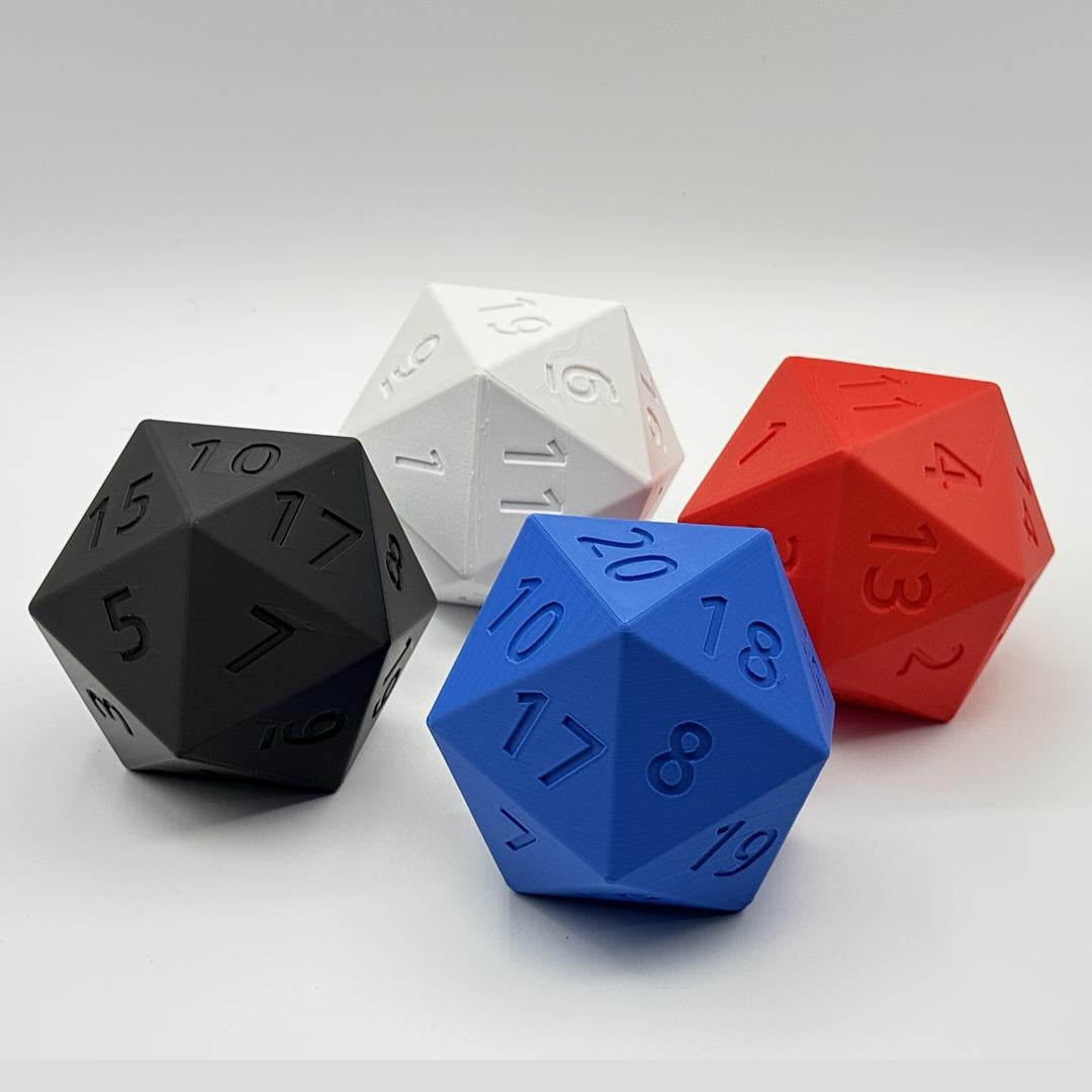 Large 20 Sided Dice | 4" Sized Dice | D20 D&D Dice | Fun for Kids and ...