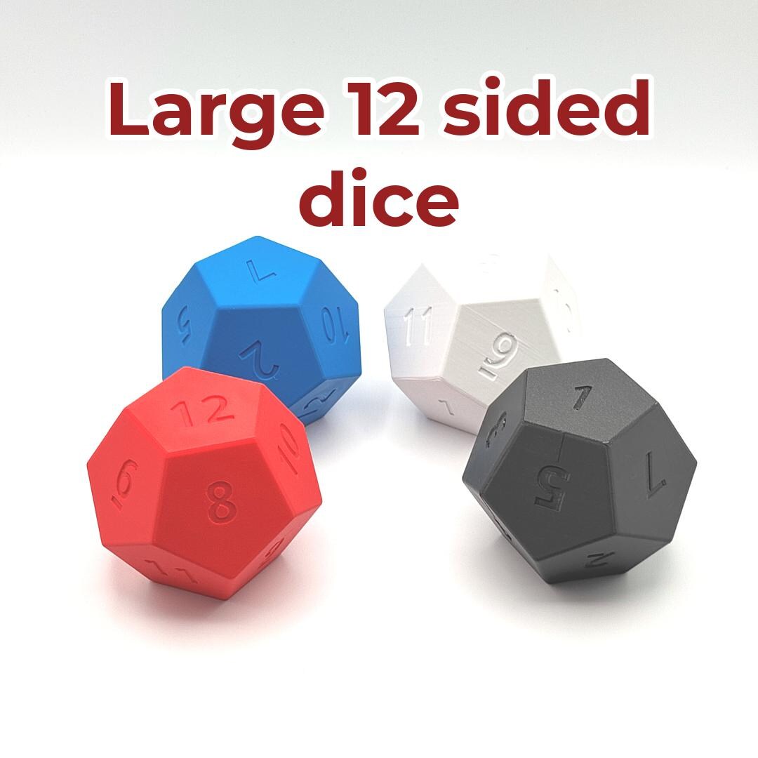 Large 12 Sided Dice | 4" Sized Dice | D12 D&D Dice | Fun for Kids and Adults! - Etsy