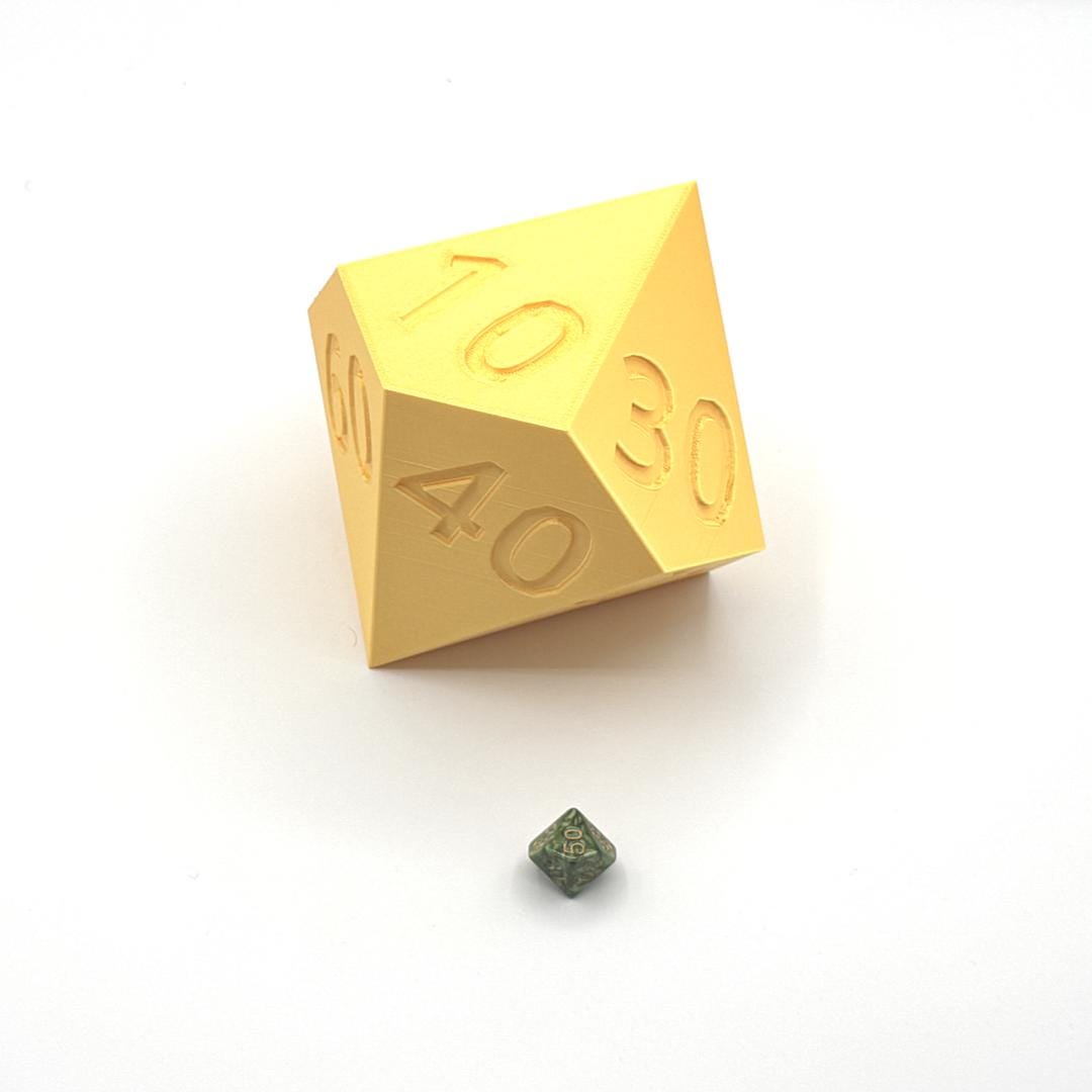 Special Edition - Gold Large D100 Dice | 4" Sized Dice | D100 D&D Dice ...