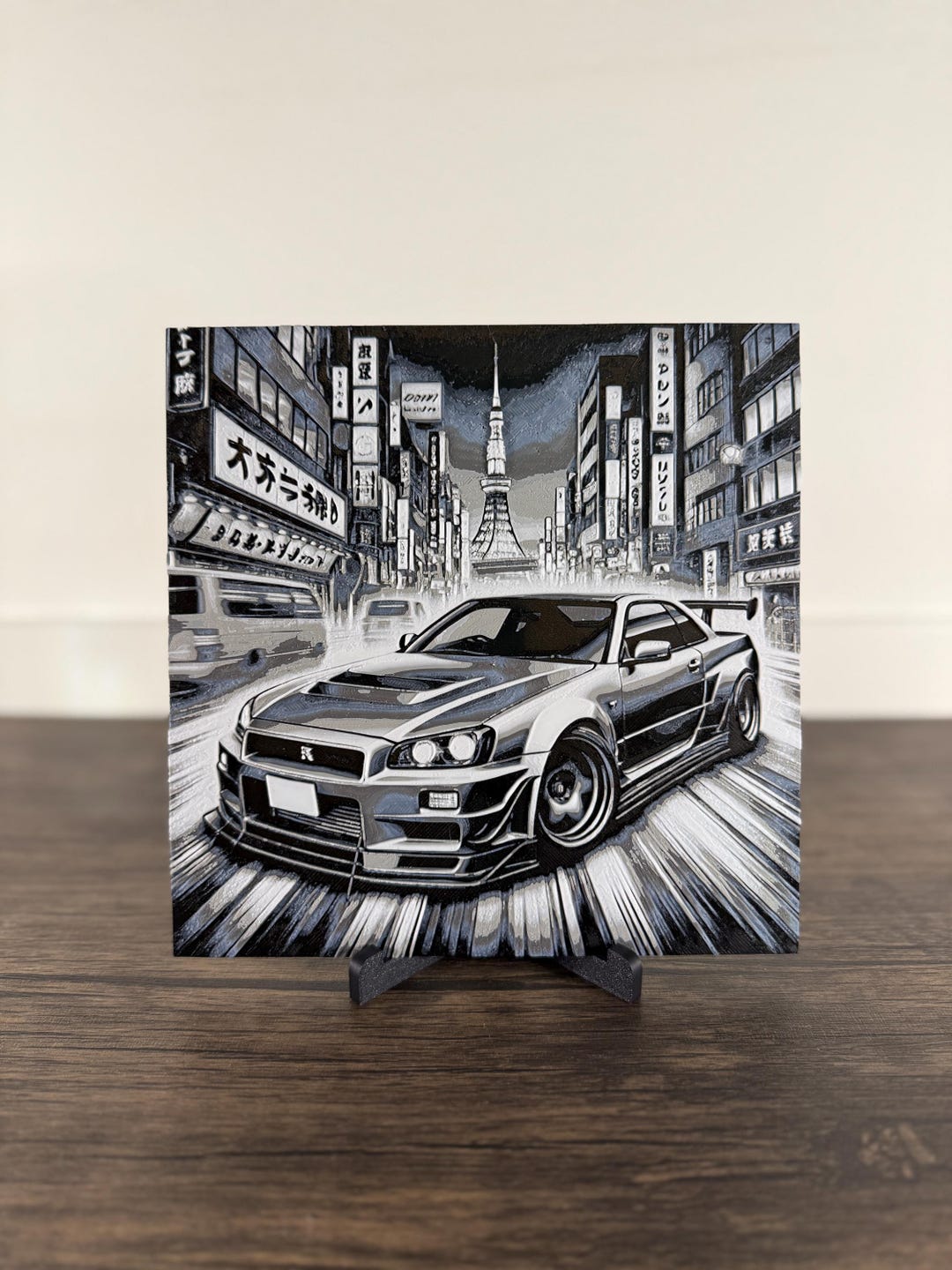 Nissan Skyline R34 GTR in Tokyo - Hueforge 3D Printed, Art, Decor ...