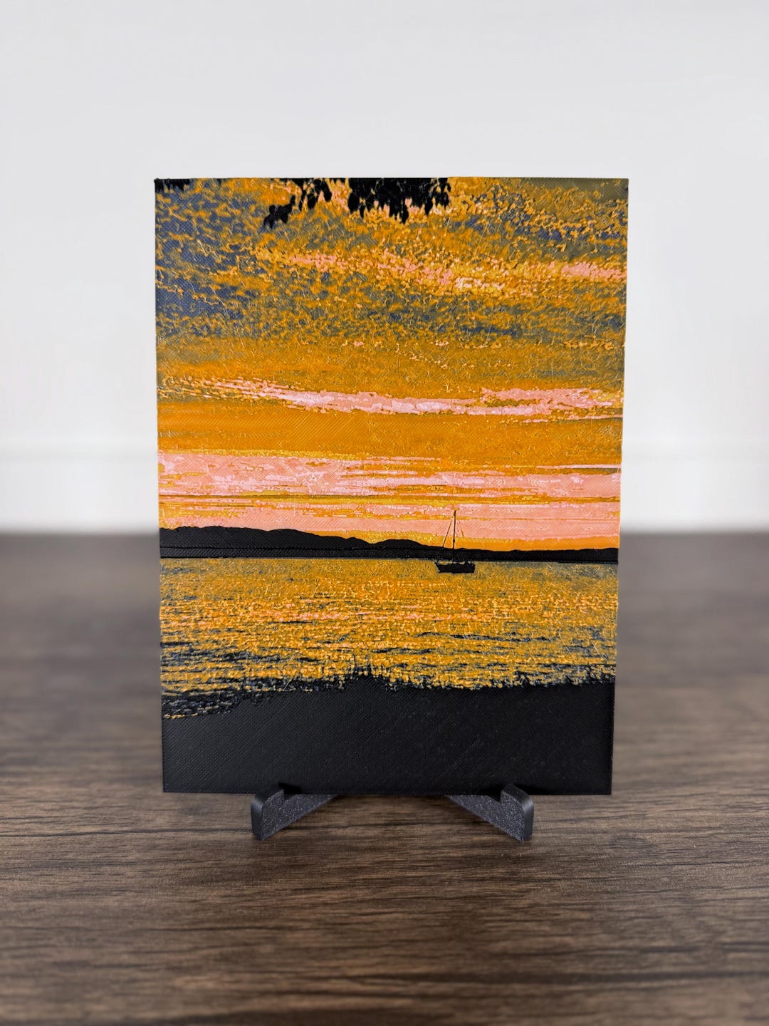 Golden Sunset Serenity Sailboat - Hueforge 3D Printed, Art, Decor ...