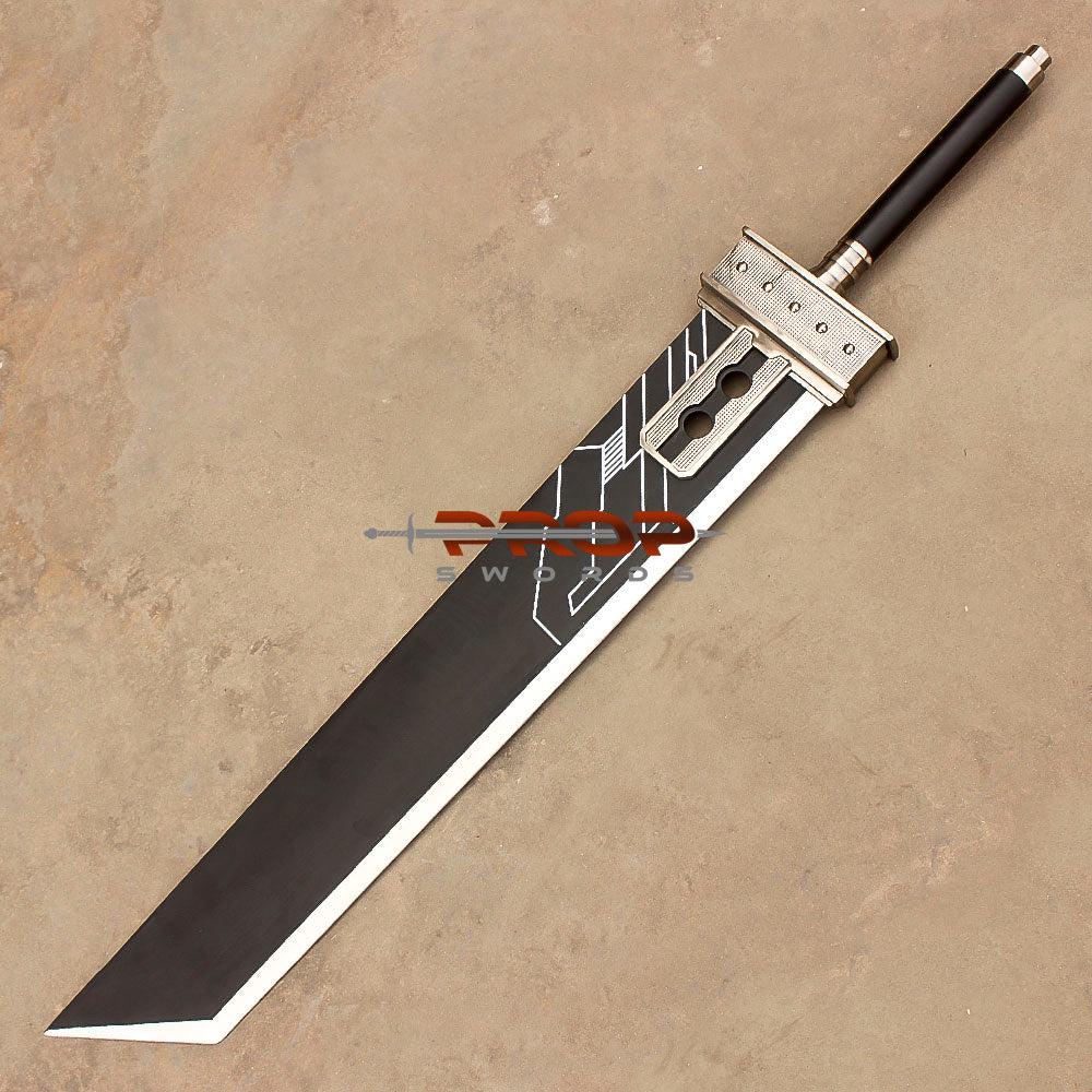Buster Sword Replica – Black Edition, FF7 Cosplay Sword With Leather ...