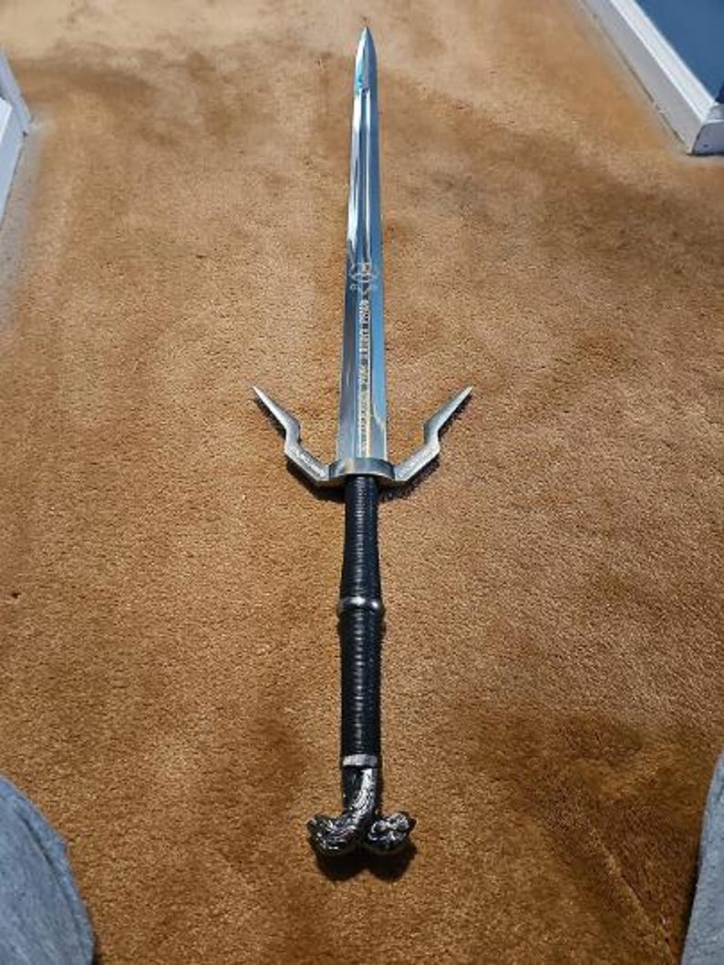 Geralt of Rivia Silver Rune Sword Replica: the Witcher 3, Steel Blade ...