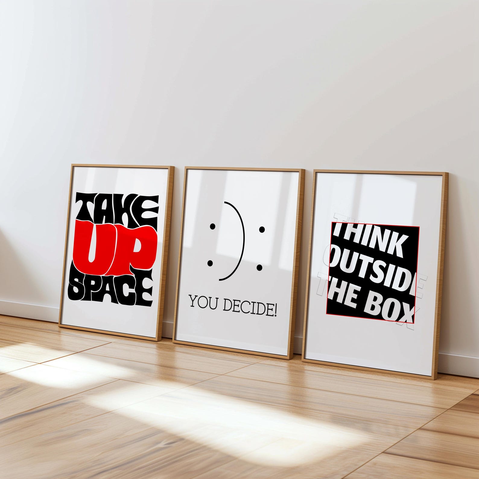 Think Outside the Box Poster, Motivational Wall Art, Office Decor, Dorm ...