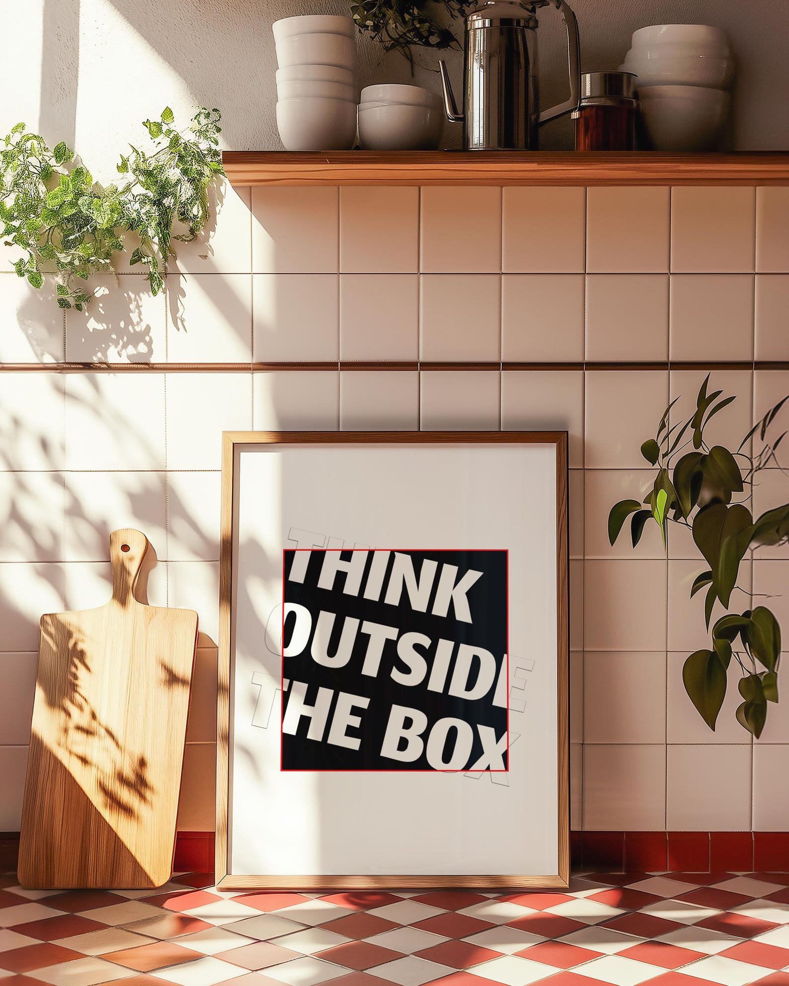 Think Outside the Box Poster, Motivational Wall Art, Office Decor, Dorm ...