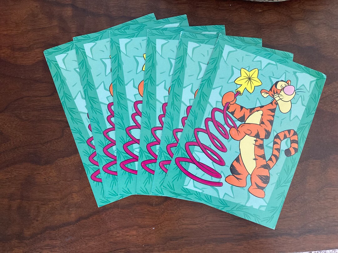 Six Vintage 1997 Tigger / Winnie the Pooh Christmas Cards - Etsy