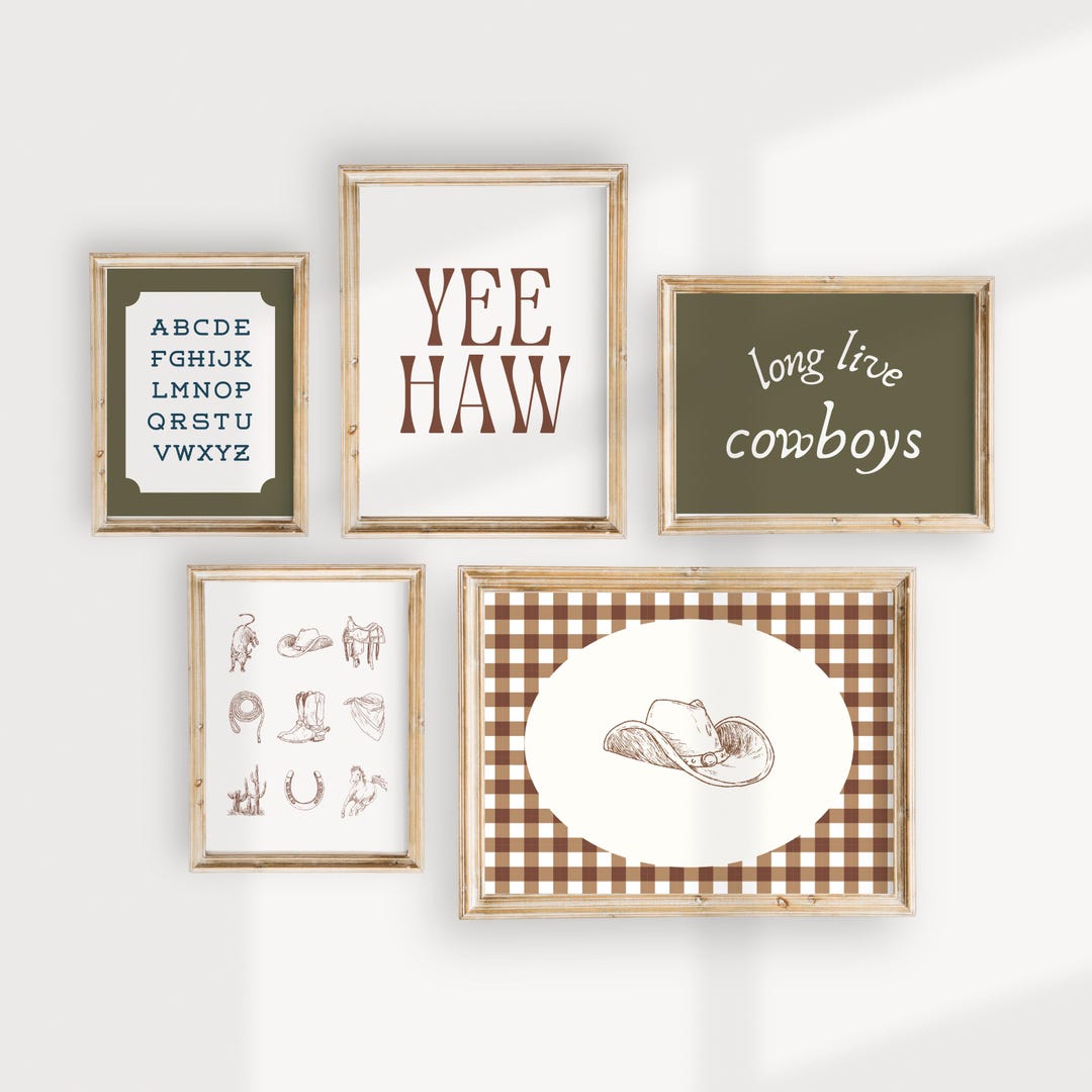 Western Nursery Art Set: Cowboy Theme Prints (digital Download) - Etsy