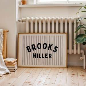 Arched Personalized Name Print, Custom Name Wall Art, Traditional Name ...
