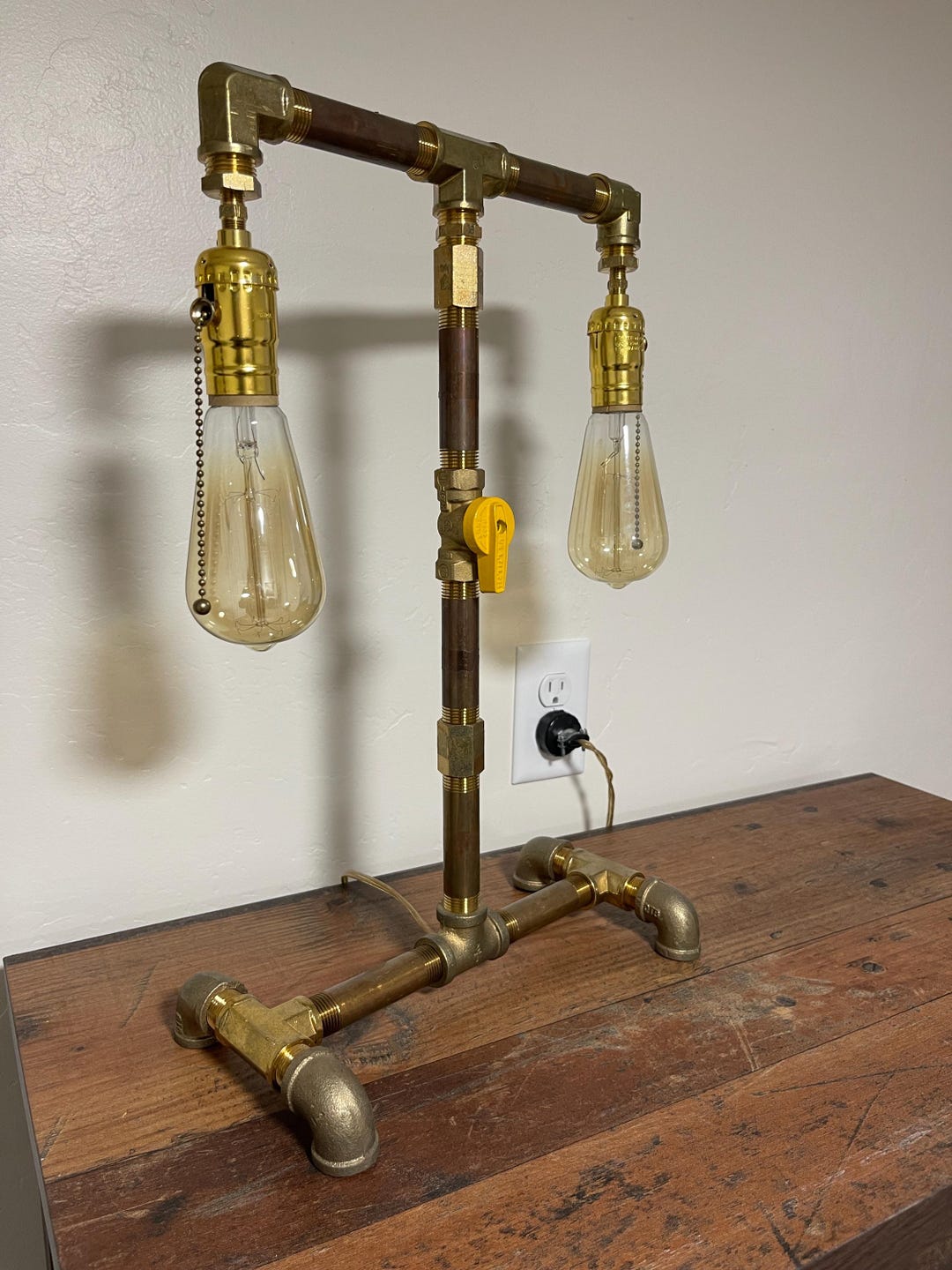 Desk Lamp Made of 1/2” Brass Fittings - Etsy