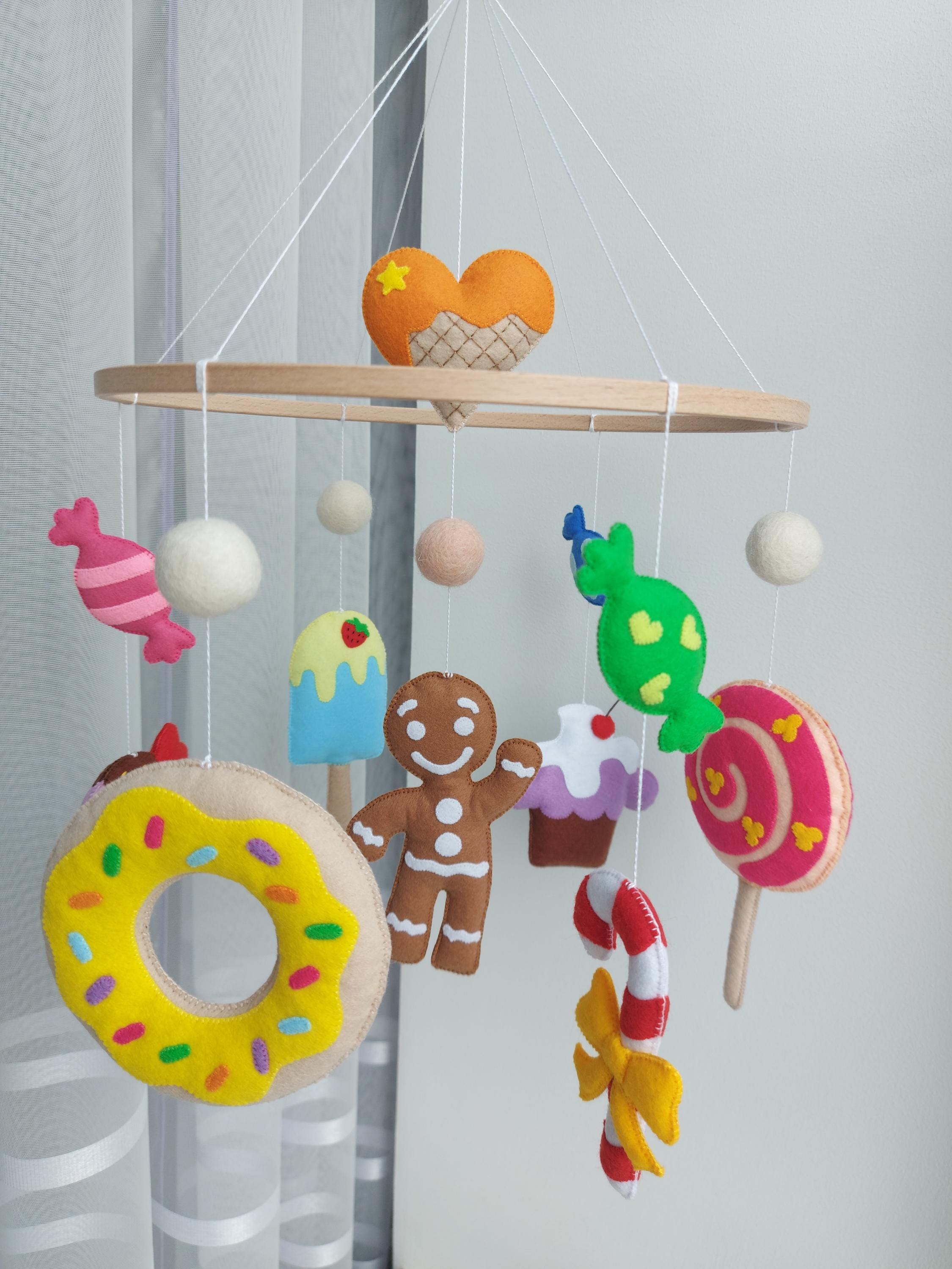 Felt Candy Baby Crib Mobile: Sweet Nursery Decor - Etsy