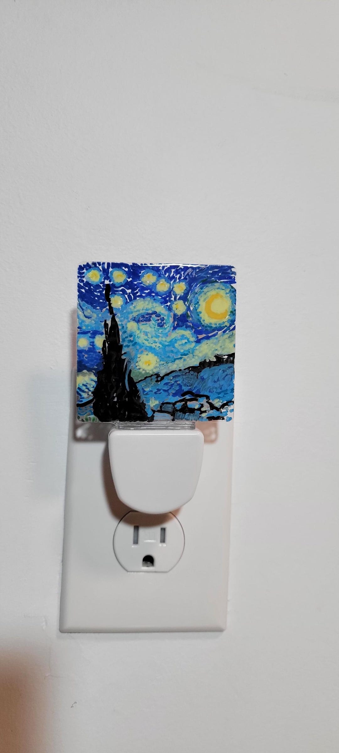 Van Goh Starry Night Hand-painted Night Light Homemade Classic Art ...