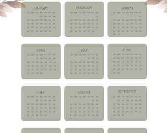 Colorful 2025 Printable Calendar - Etsy