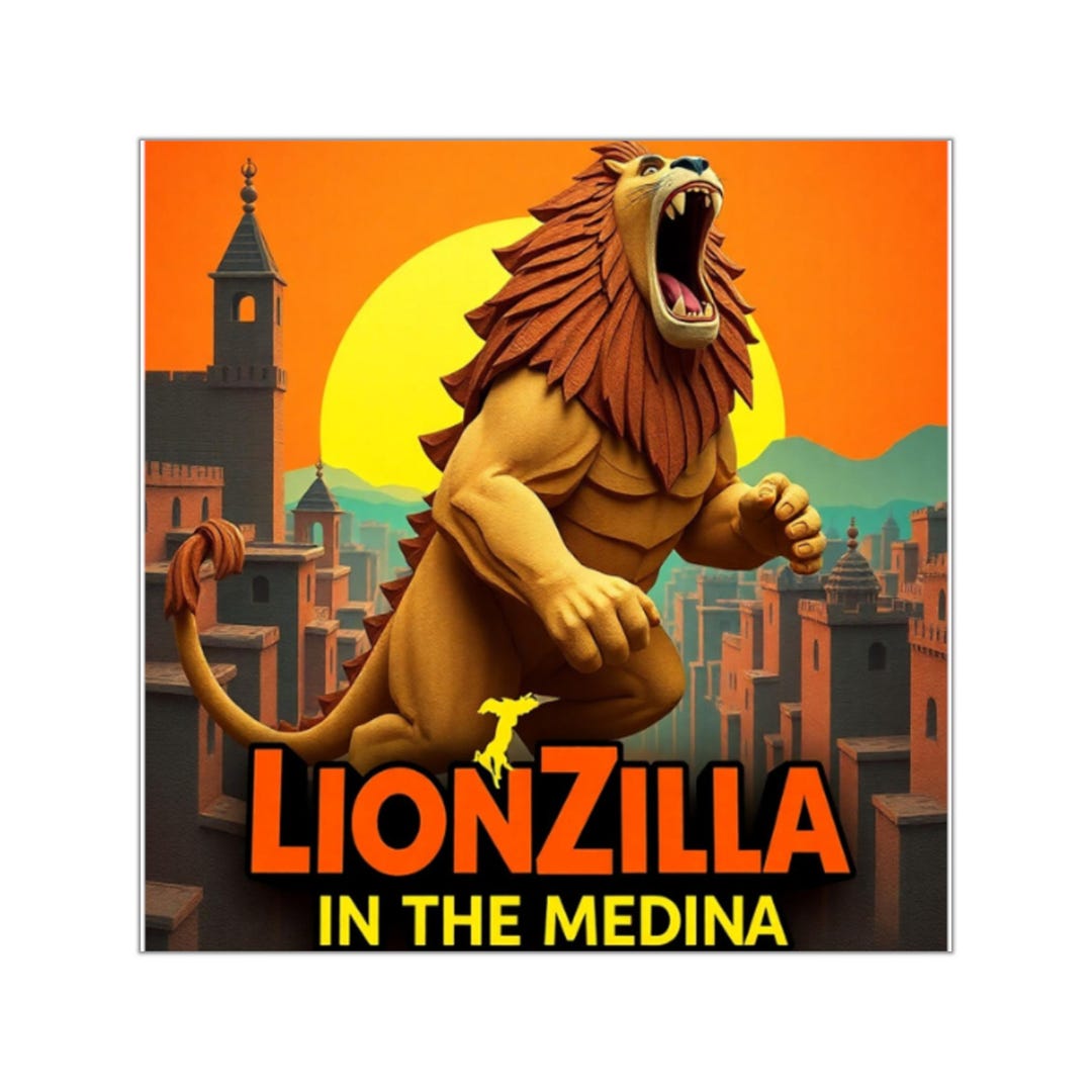 Sticker lionzilla in the Medina I the Beast Rules the Medina - Etsy