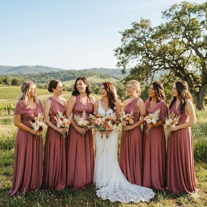 Infinity Bridesmaid Dress – Convertible Wedding Party Gown - Etsy