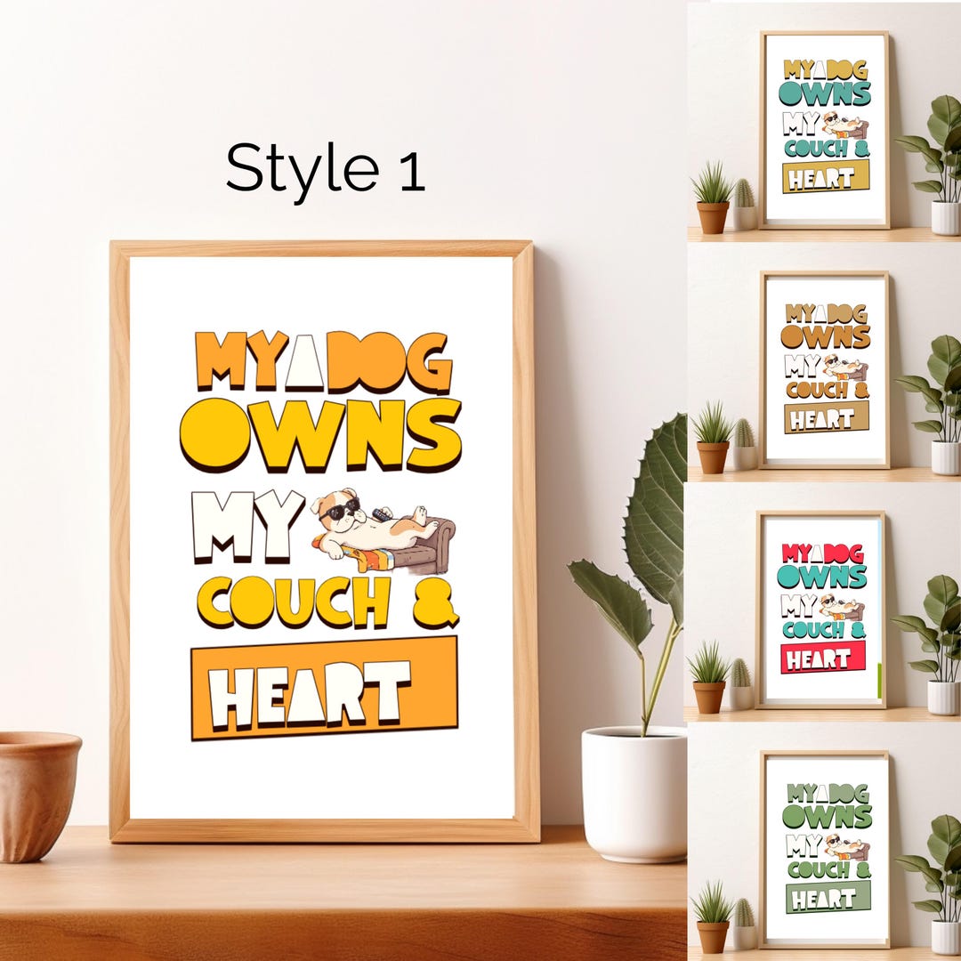 Funny Dog Posters Hilarious Cute Dog Posters for Dog Lovers Perfect ...