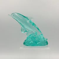 Cobalt Blue Glass Fish Dolphin Kemple Summit Art Glass Covered Dish ...