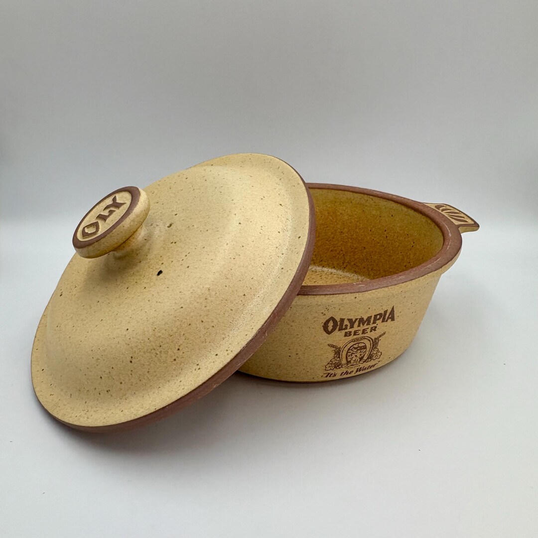 Vintage Olympia Beer Stoneware Casserole Dish - Etsy