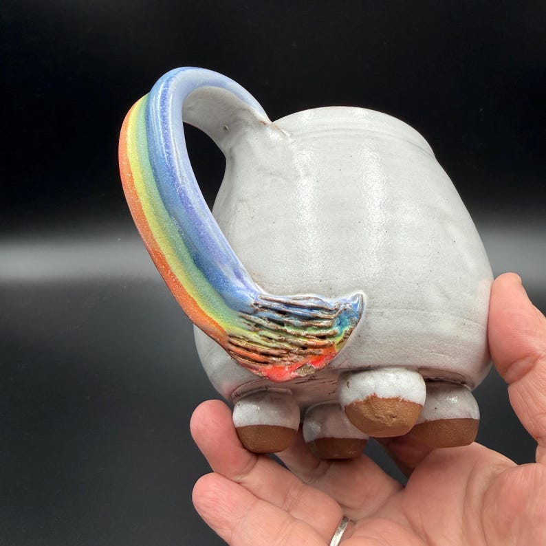 Vintage Mudworks Pottery Unicorn Mug – Elwood Rainbow Unicorn Stoneware ...