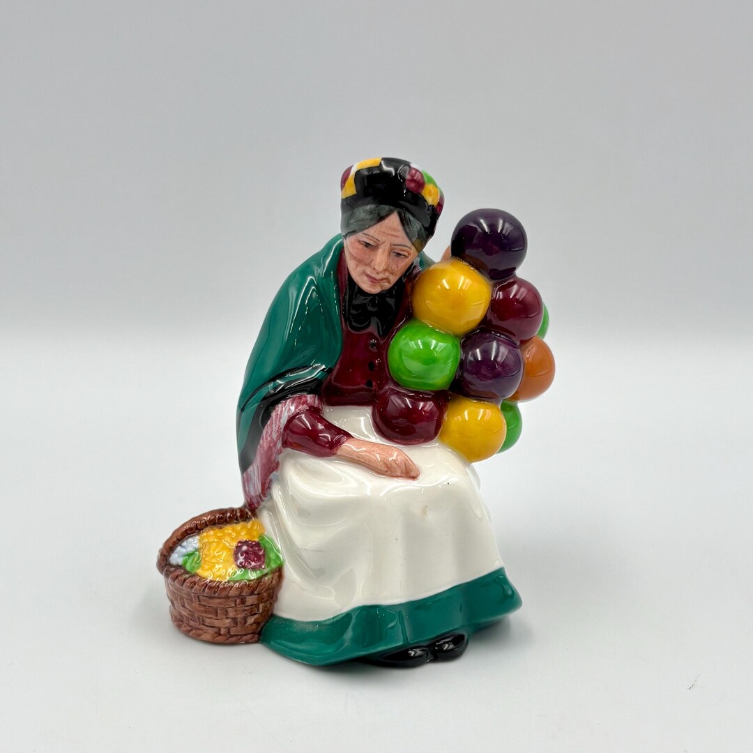 Royal Doulton Old Balloon Seller Mini Figurine HN2129 1989–91 Bone ...