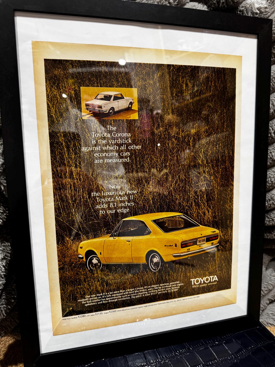 Vintage 1969 Toyota Corolla Poster - Etsy