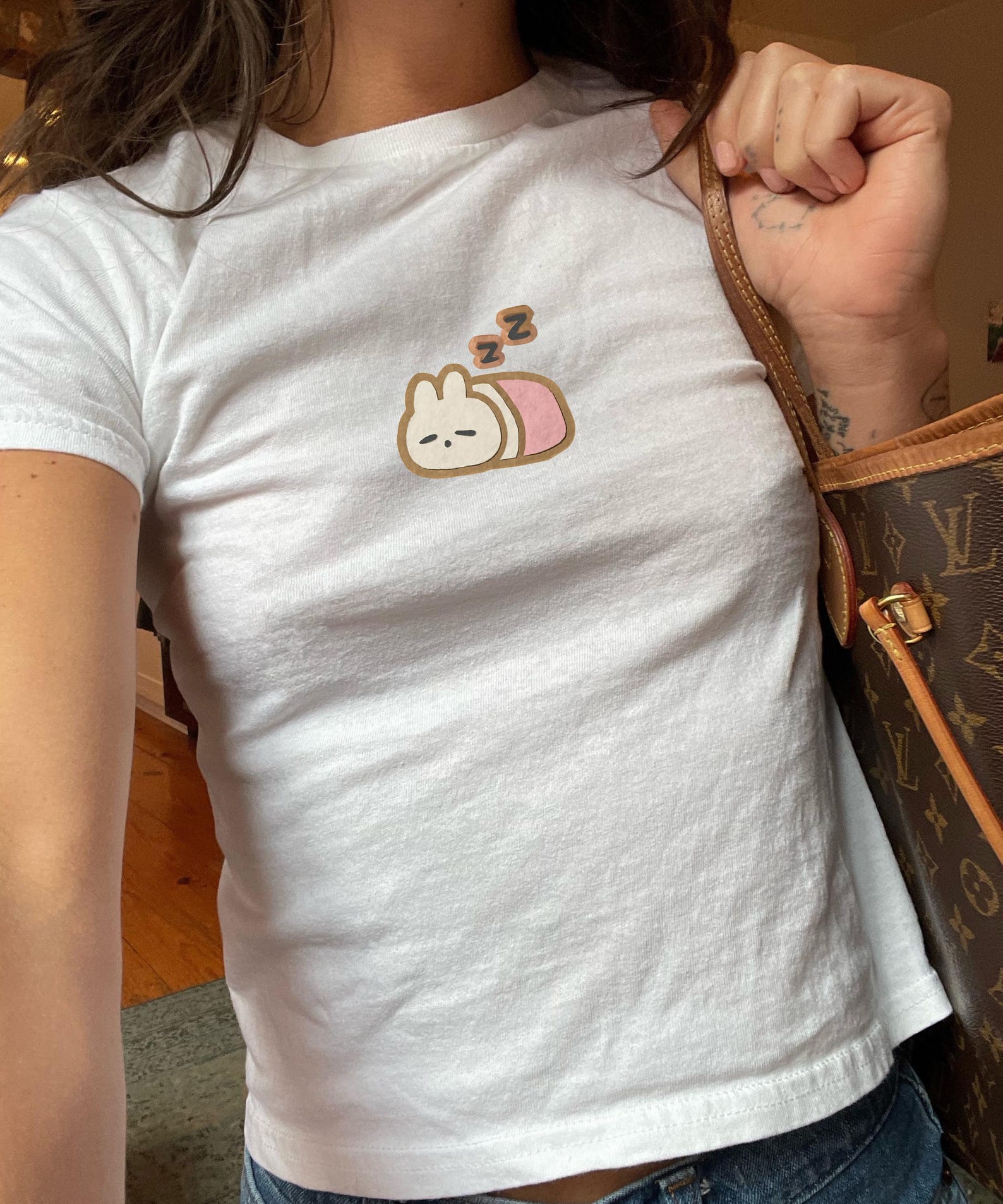 Bunny Baby Tee | Y2K Cute Graphic Shirt | Crop Top Tee | Soft Baby Tee ...