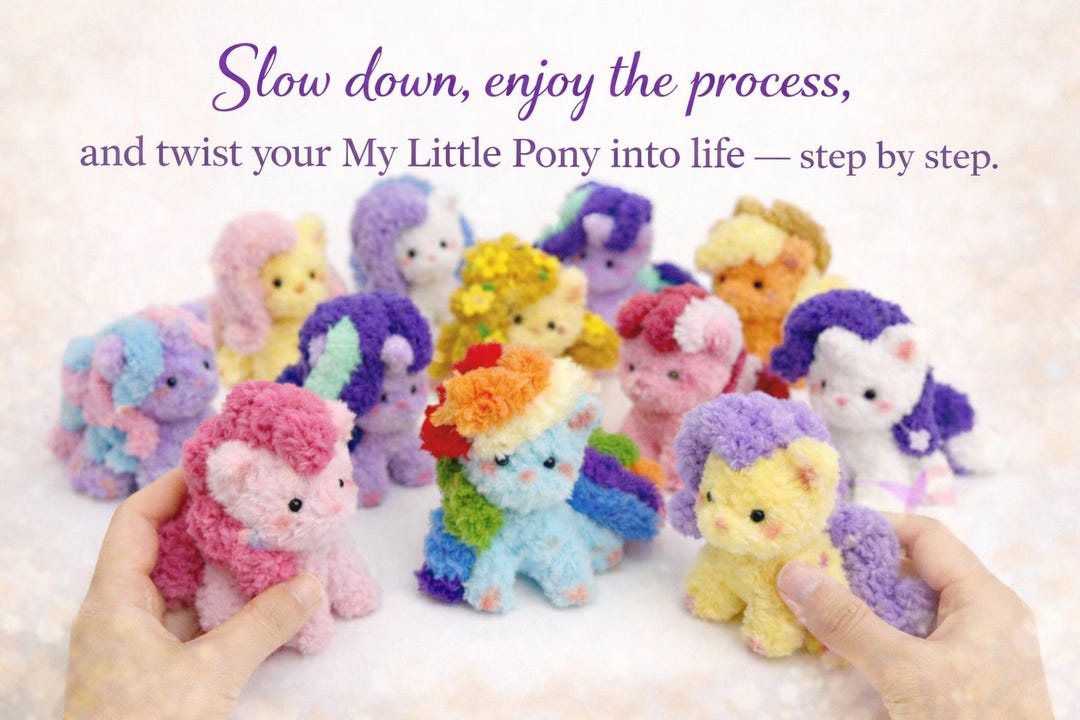 DIY or Finished Plush Pony | Handmade Pipe Cleaner Pony | Single or Set ...