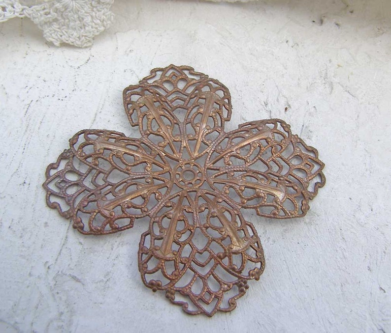 Brass Findings Brass Filigree Brass Stampings Flower | Etsy