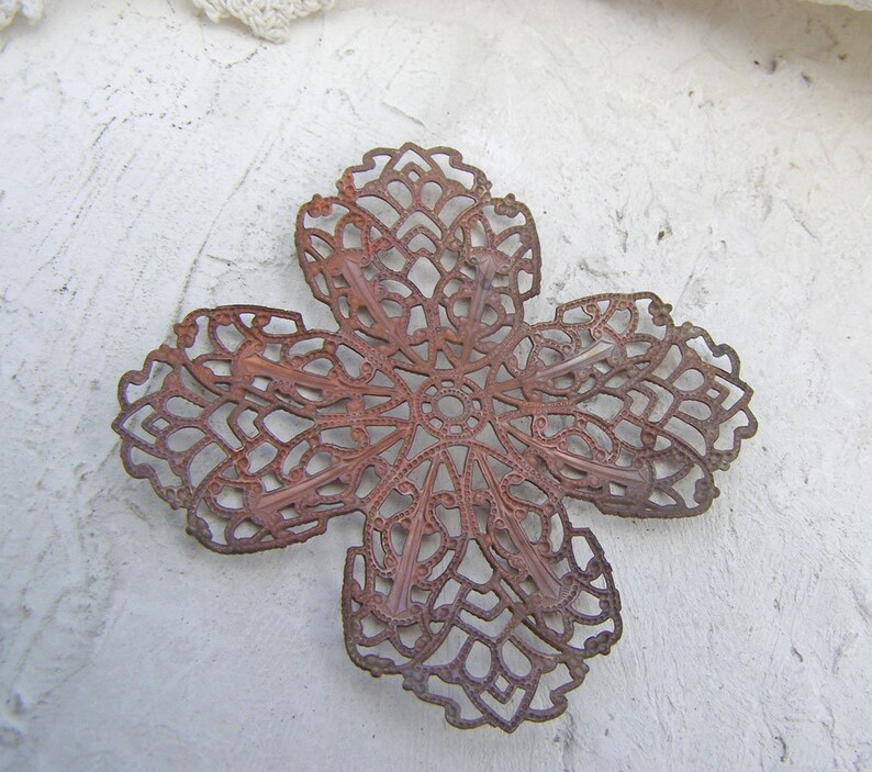 Brass Findings Brass Filigree Brass Stampings Flower | Etsy