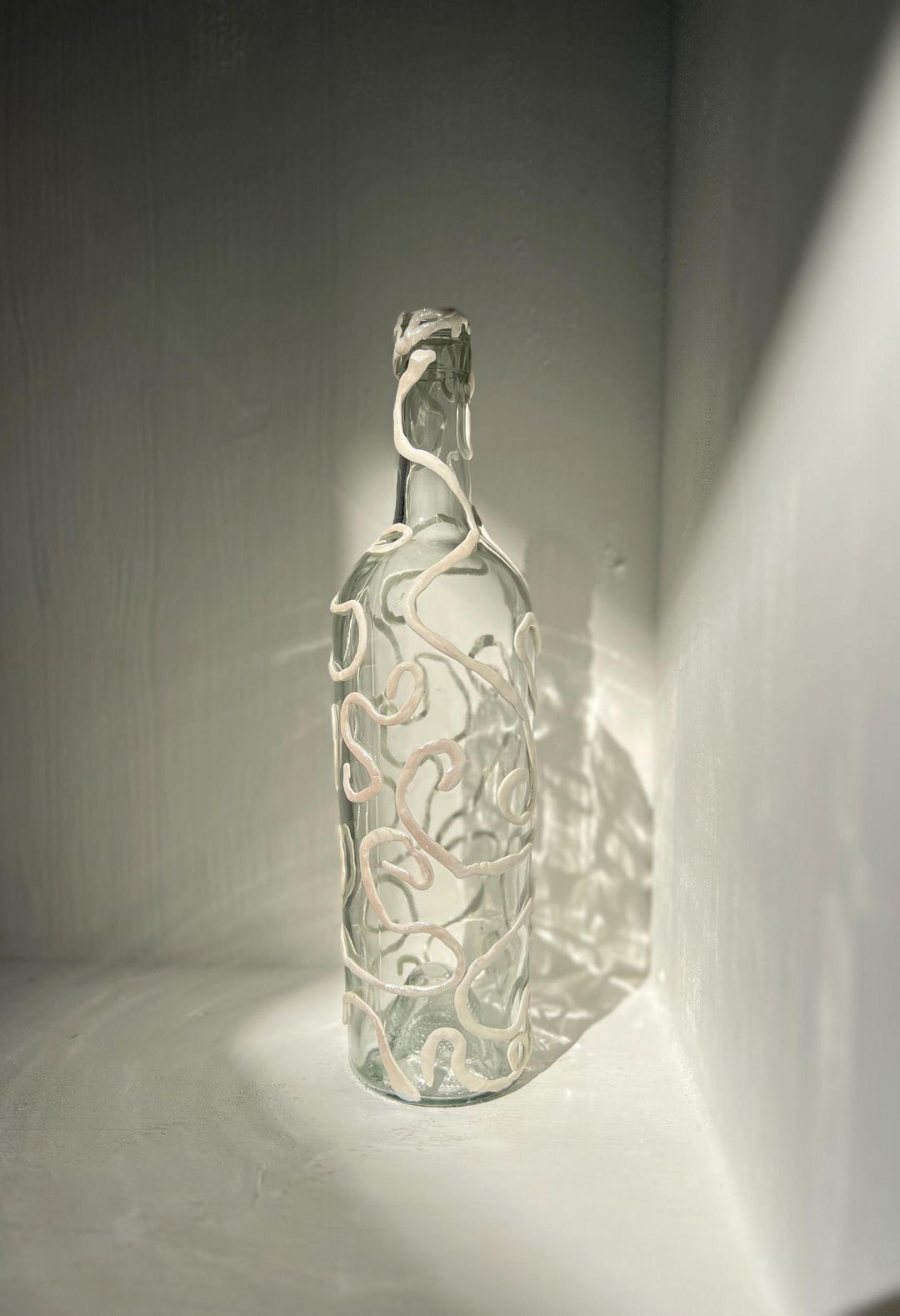 Decorative Glass Vase Fower Vase for Home or Office Recycled Craft ...