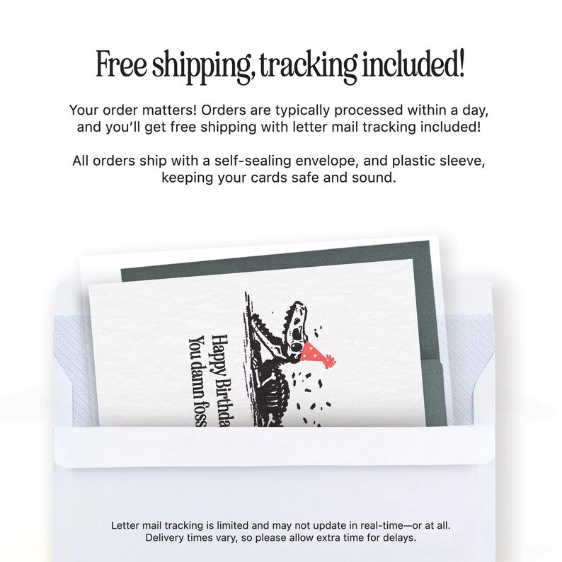 Snarky Birthday Fossil Card for Him or Her, Funny Dinosaur Bday ...