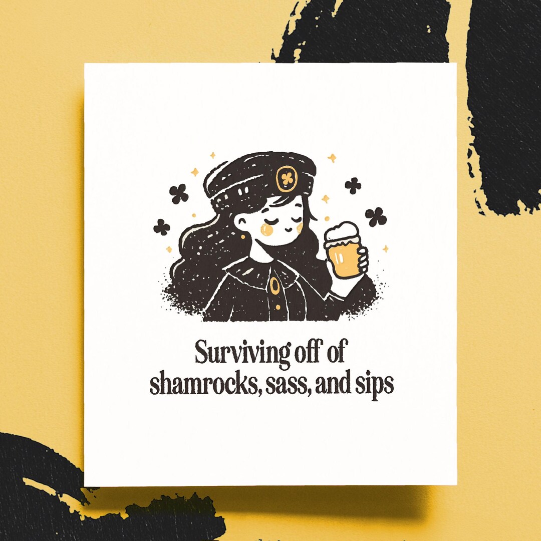 The Sassy Lass St. Patricks Day Card, Funny Greeting, Witty Irish Luck ...