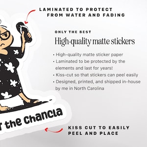 Fear the Chancla Sticker, Funny Latina Abuela Vinyl Sticker, Hispanic ...