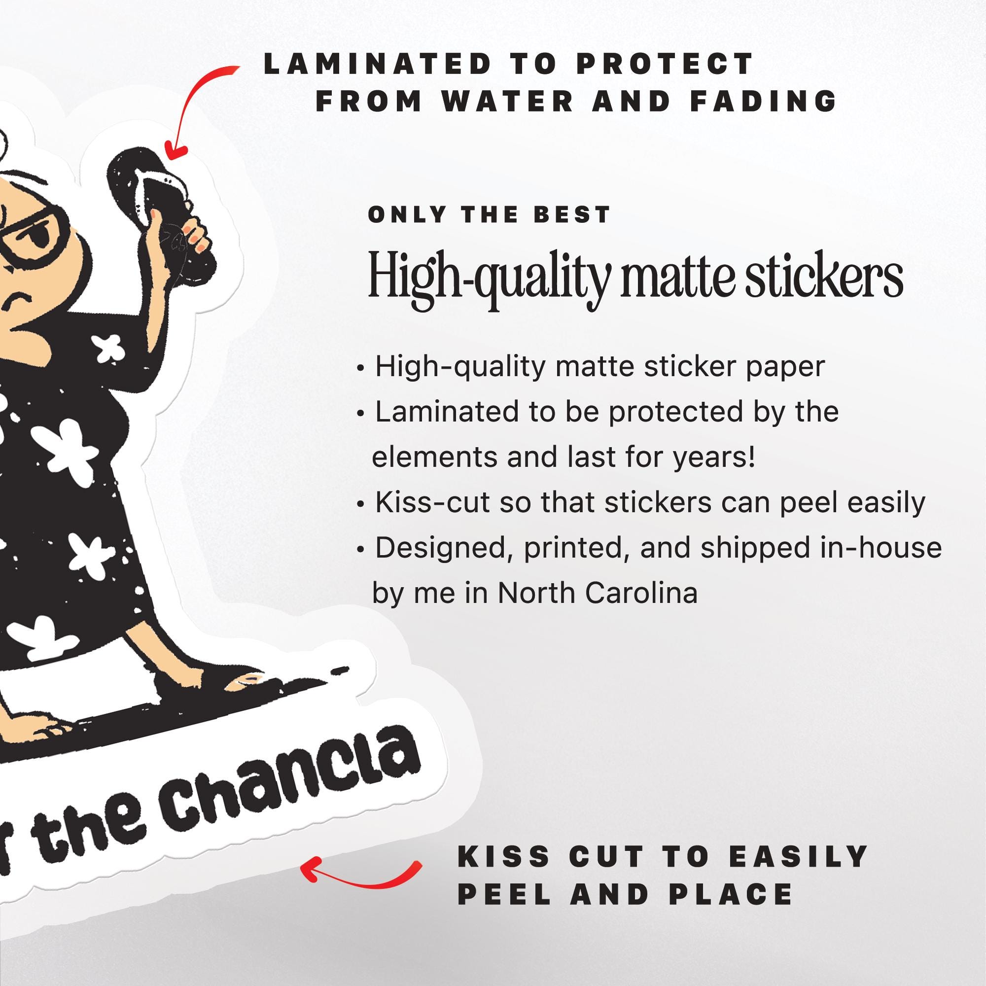 Fear the Chancla Sticker, Funny Latina Abuela Vinyl Sticker, Hispanic ...