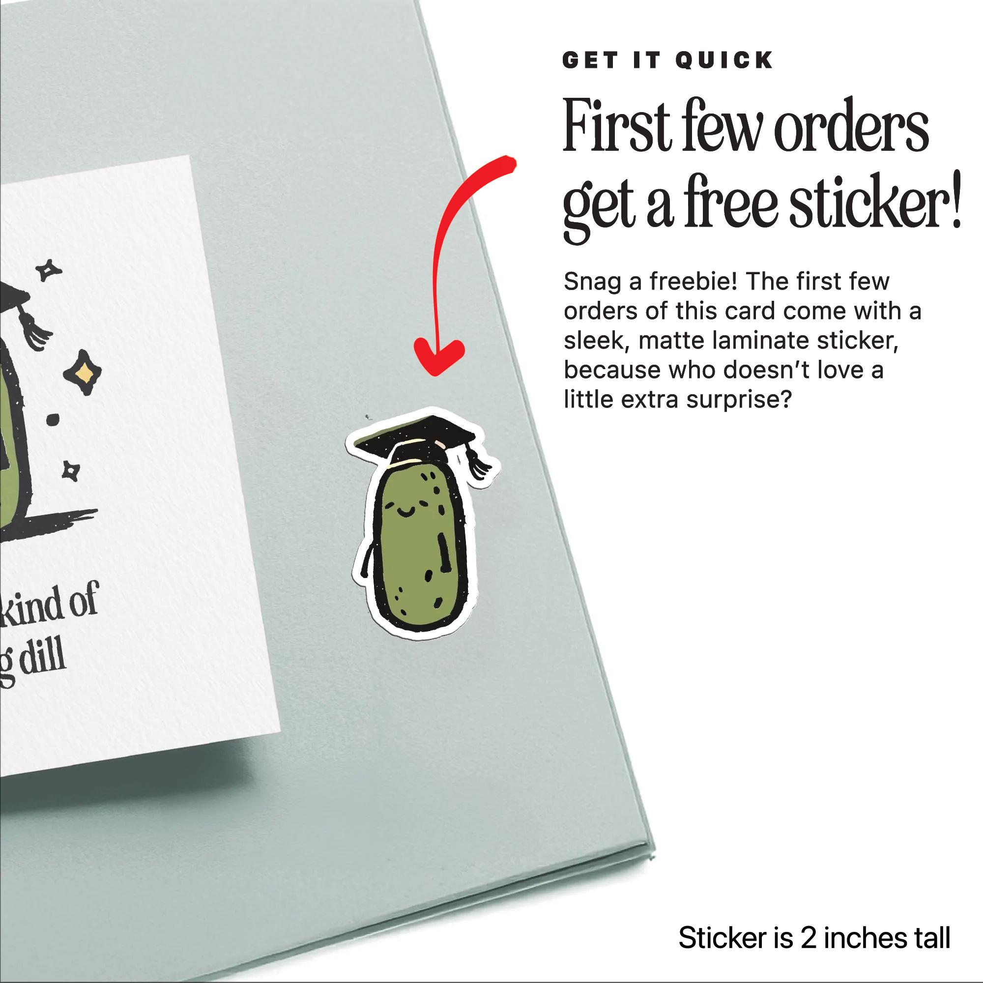 Funny 'big Dill' Pickle Graduation Card: Pun Greeting for New Grad - Etsy