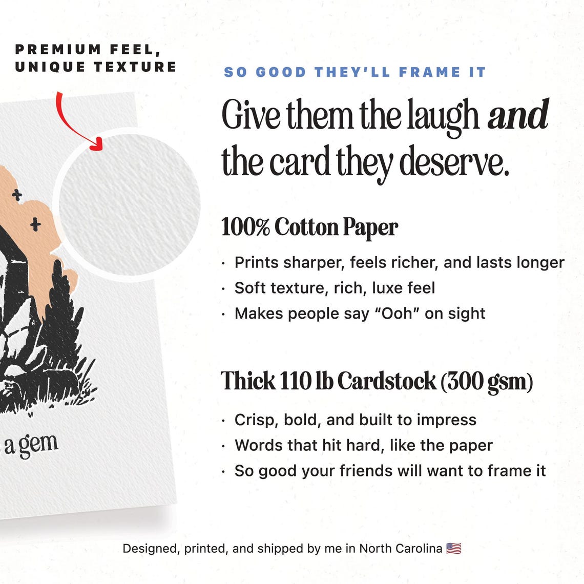 Punny Thank You Greeting Card, You're A Gem - Etsy