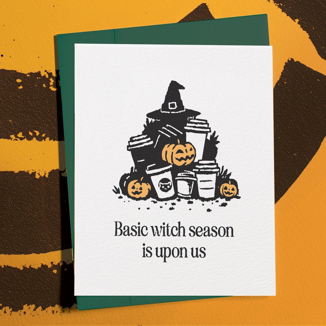 Funny Halloween Witch Card: Snarky Pumpkin Spice Greeting - Etsy