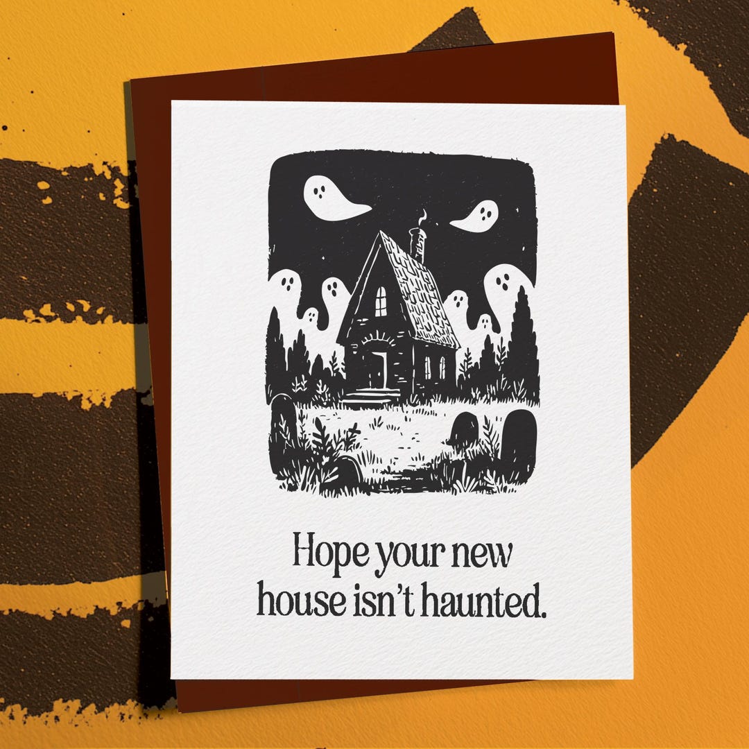 Funny Haunted Housewarming Card, Spooky New Home Congratulations - Etsy
