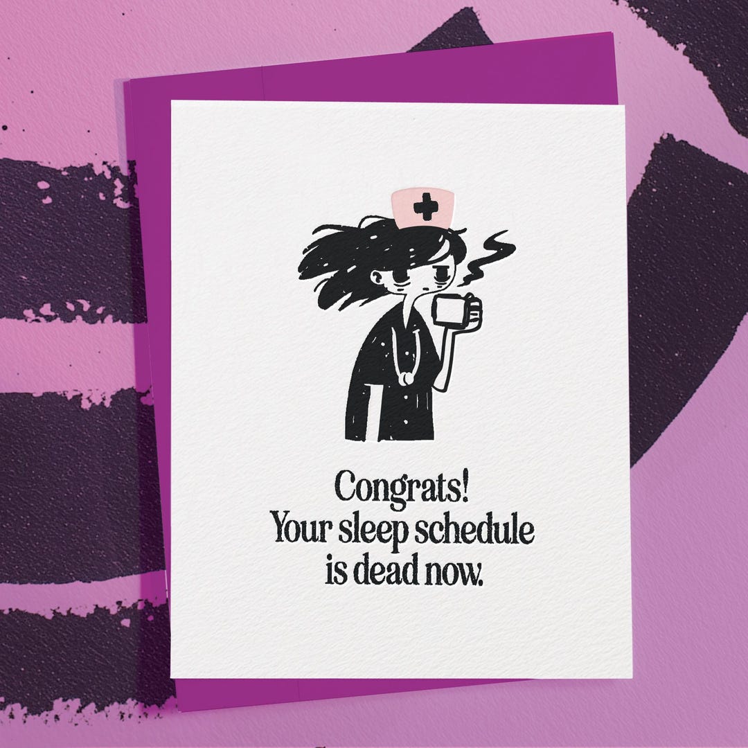 Nurse Graduation Card, Snarky New Grad Doctor Greeting, Funny Med ...