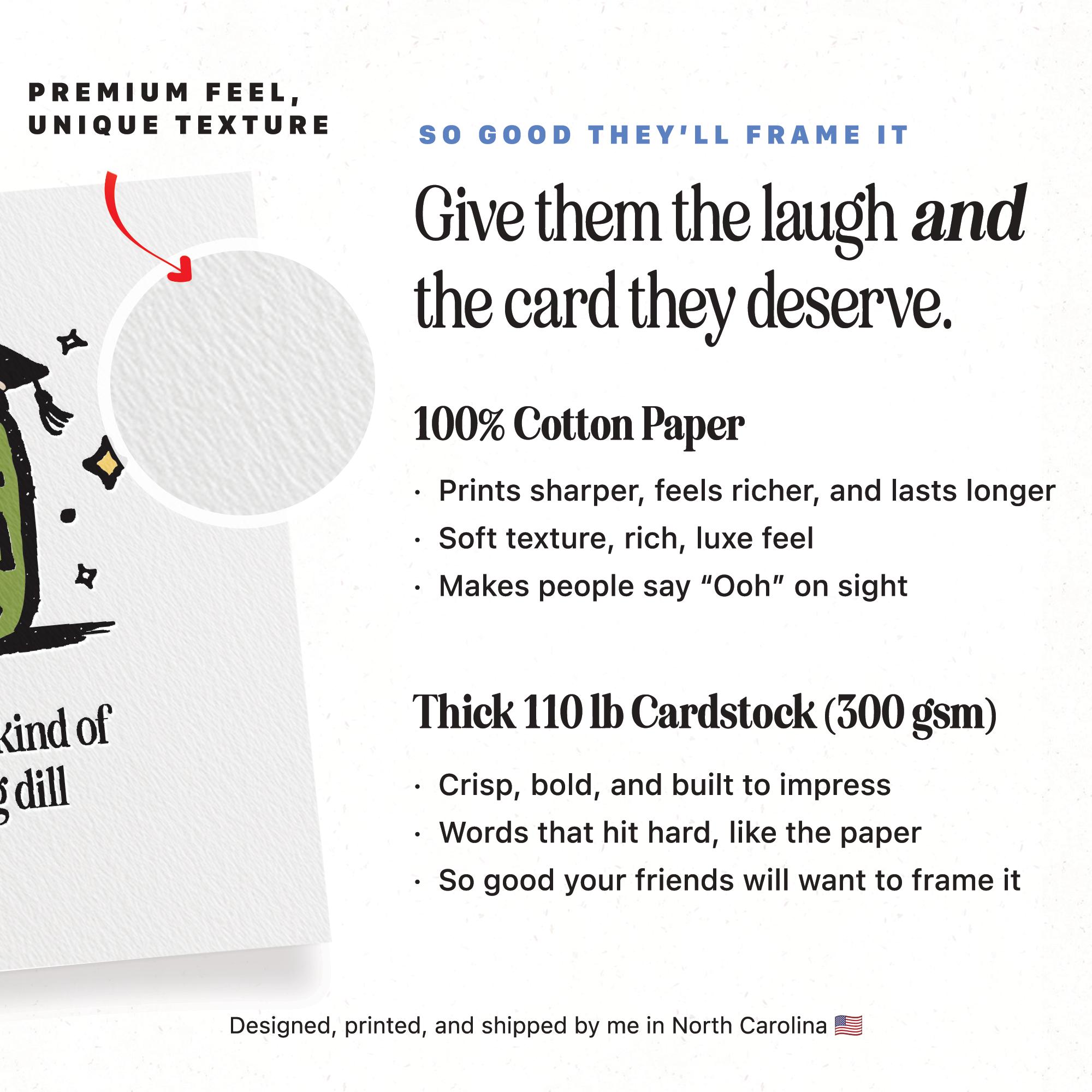 Funny Graduation Greeting Card, You're Kind of a Big Dill Pun, Cute ...