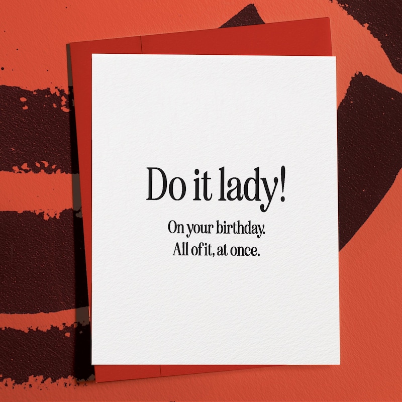 Chit Birthday Card - Etsy