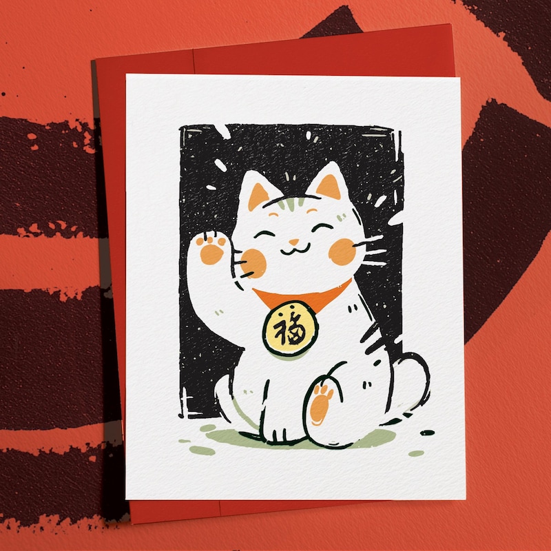 Good Luck Cat - Etsy