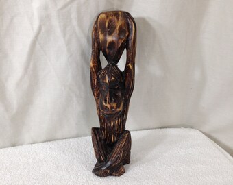 Carved Coconut Monkey | Etsy