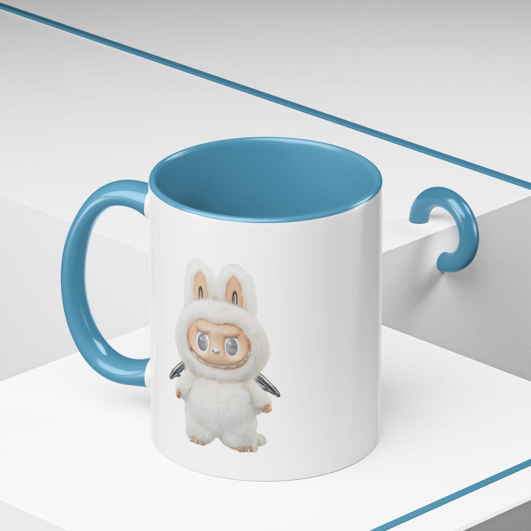 Labubu Mug, Cute Cartoon Coffee Cup, Colorful Porcelain Tea Mug, Fun ...
