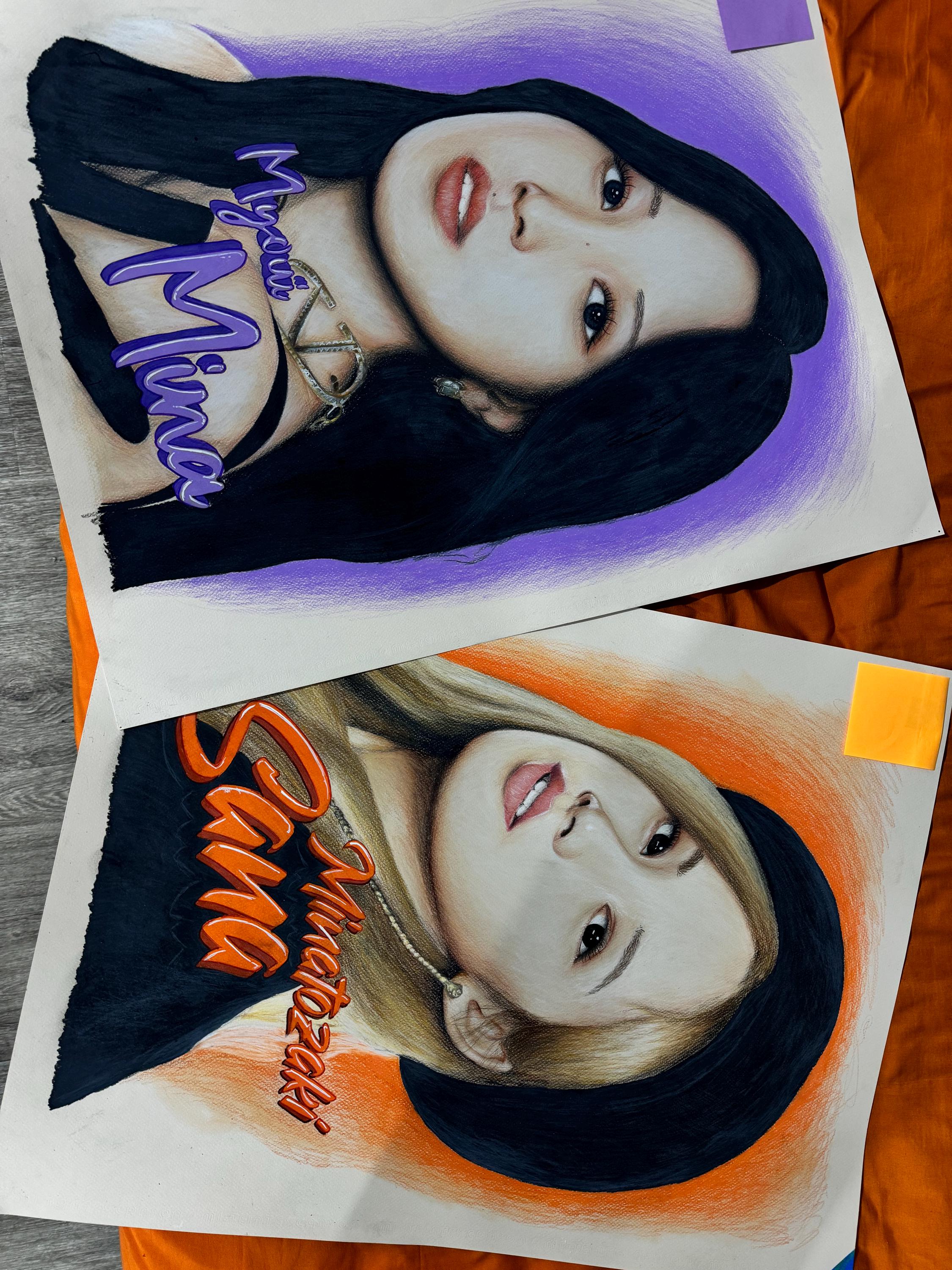 Twice (mina) Celebrate Era / Full Color Draw Portrait - Etsy