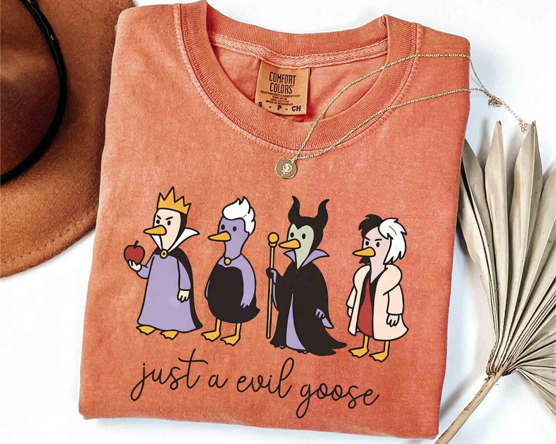 Just an Evil Goose T-shirt, Disney Villains Halloween Goose Shirt ...