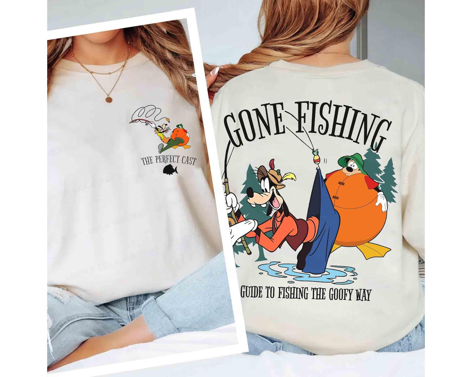 2-sided Goofy and Max the Perfect Cast Shirt, Disney A Goofy Movie ...