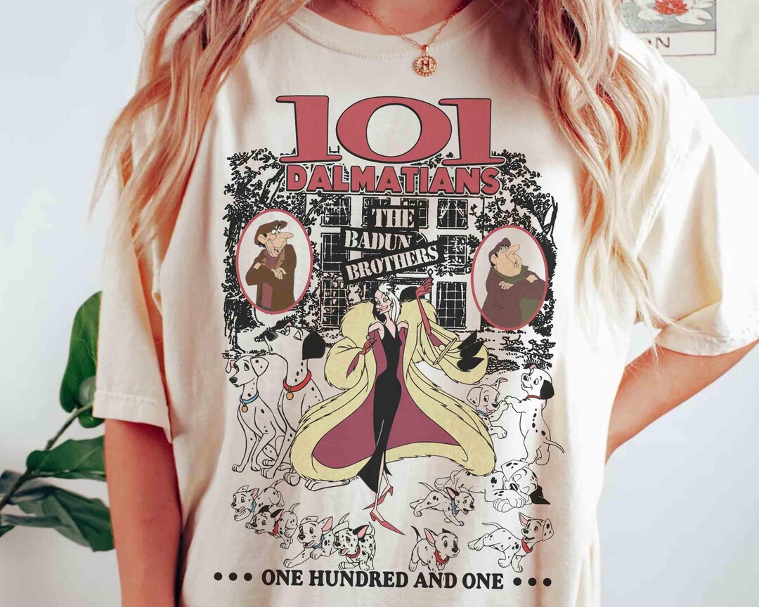 Vintage Disney 101 Dalmatians Characters Group T-shirt, Villains ...
